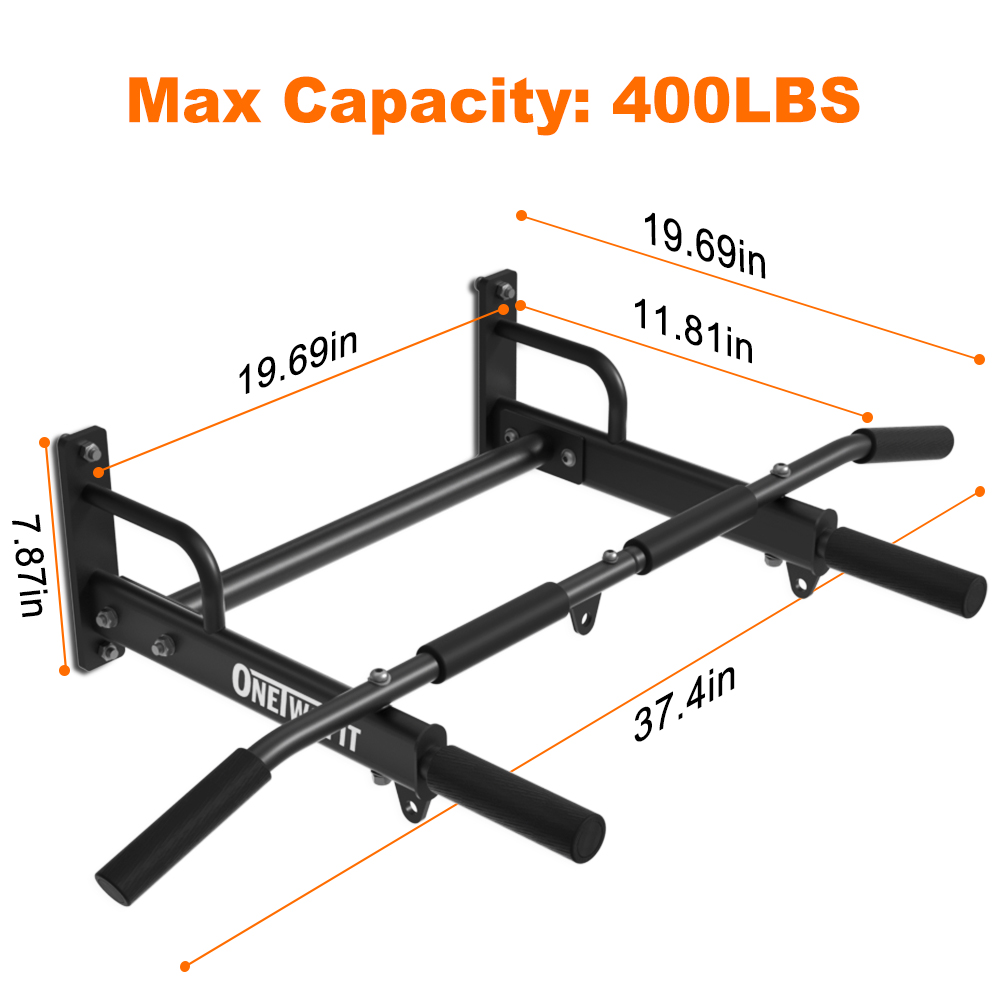 SG New Upgraded Wall Mounted Pull-Up Bar High Load 400 Lbs Home Gym ...
