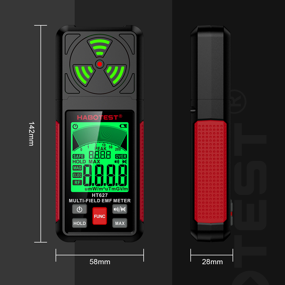 HABOTEST🔥HT627 Smart Portable EMF Meter Handheld Digital ...