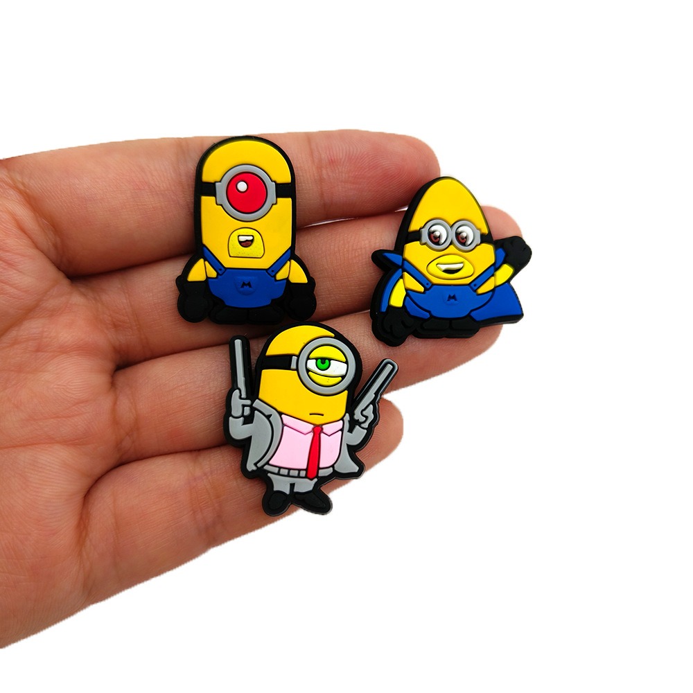 Cute Jibz 1pcs Minions Croc charms Cartoon Pin shoe Accessories ...