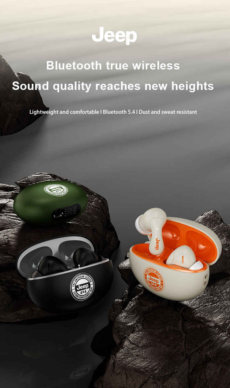 Jeep EW121 True Wireless Bluetooth 5.4 Earbuds Touch Control Noise ...