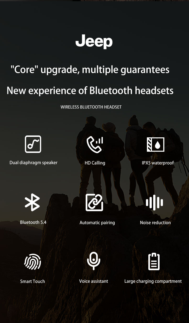 Jeep EW121 True Wireless Bluetooth 5.4 Earbuds Touch Control Noise ...