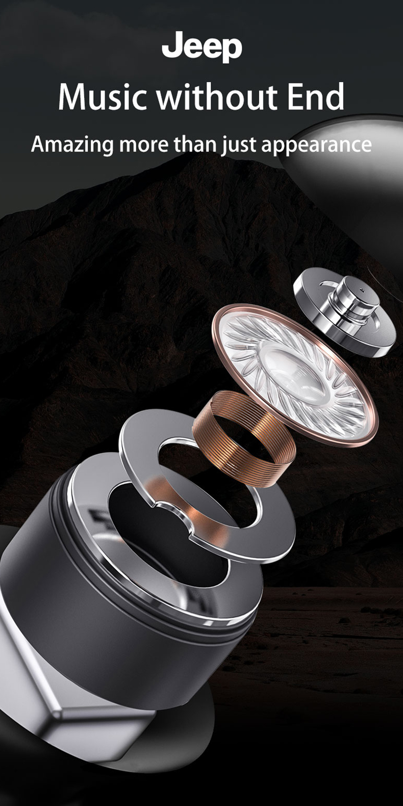 Jeep EW121 True Wireless Bluetooth 5.4 Earbuds Touch Control Noise ...