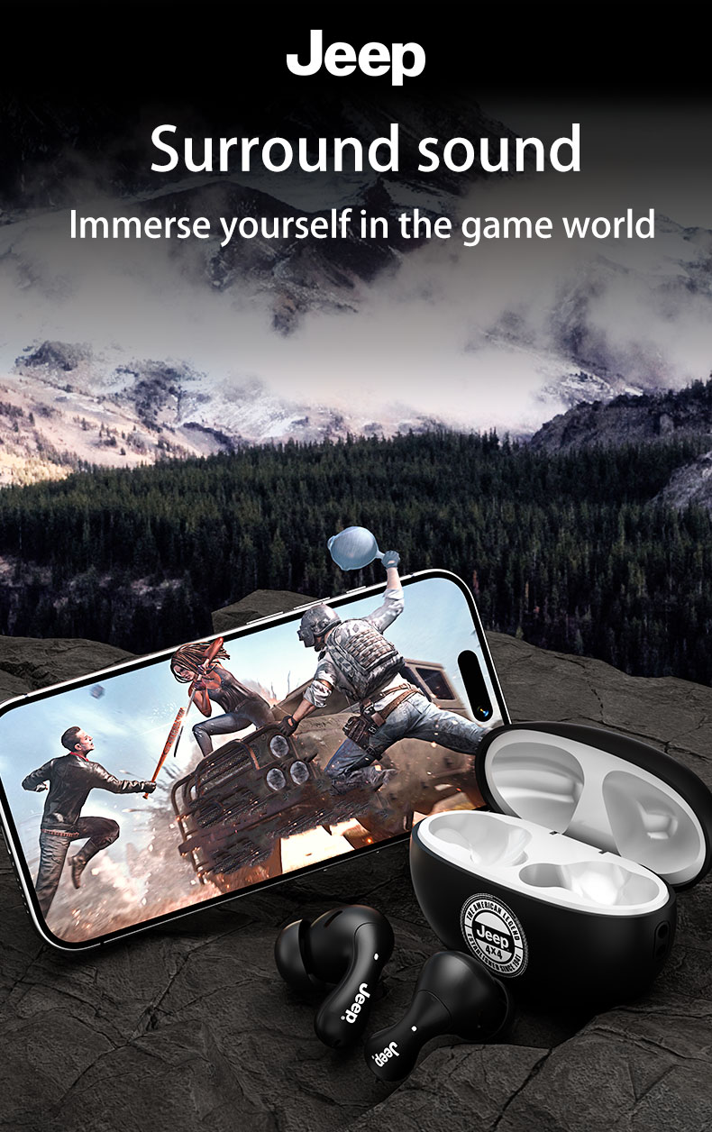 Jeep EW121 True Wireless Bluetooth 5.4 Earbuds Touch Control Noise ...