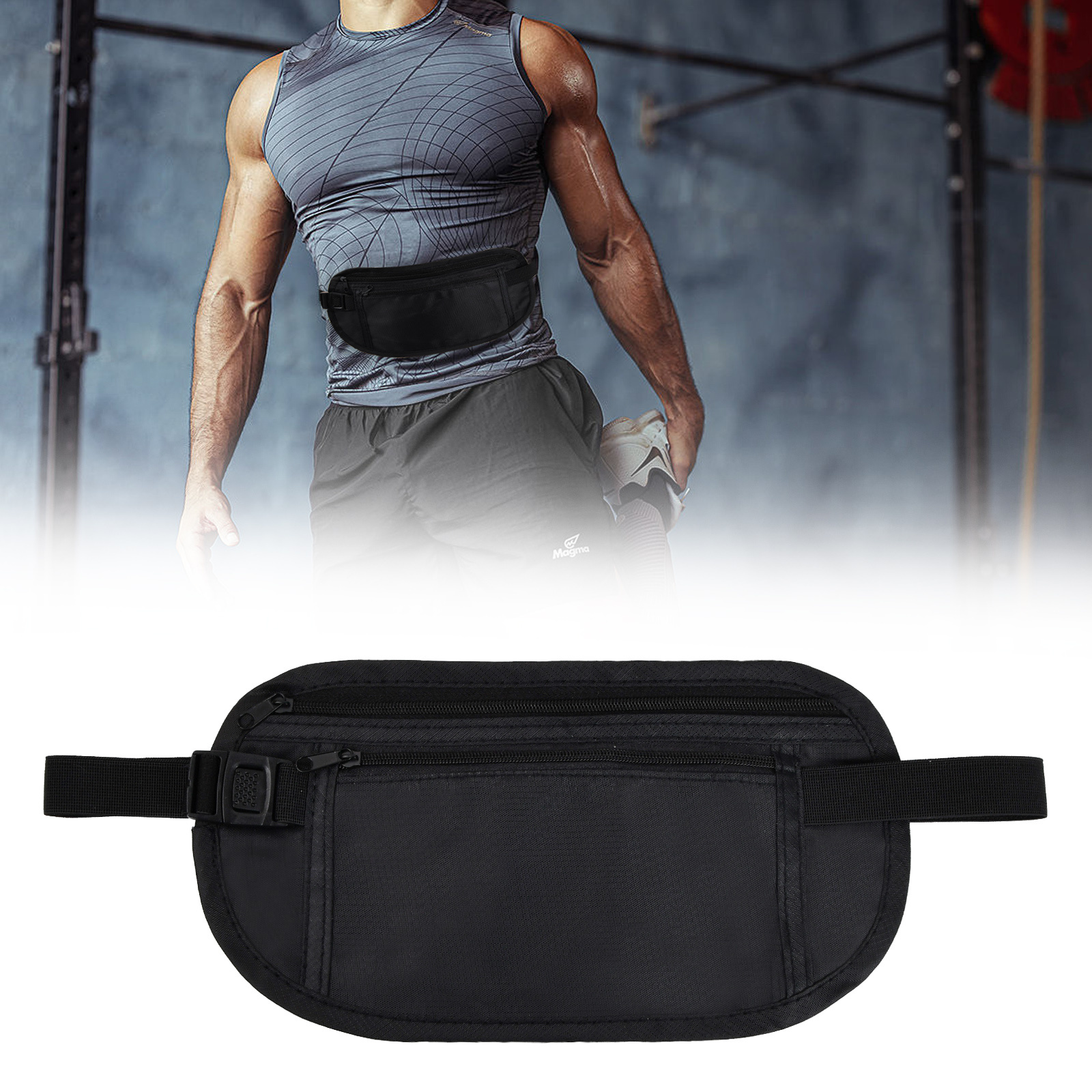 Invisible Travel Waist Packs Pouch for Passport Money Belt Bag Hidden ...