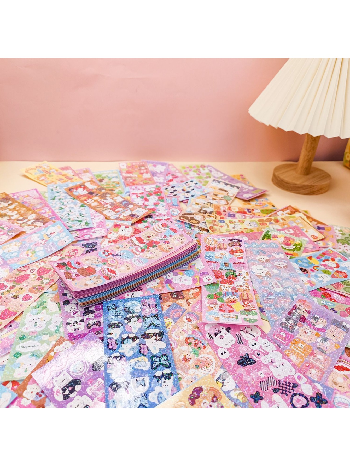 50/100/200pcs Kawaii Cartoon Shiny Stickers Set – DIY Decor for Student ...