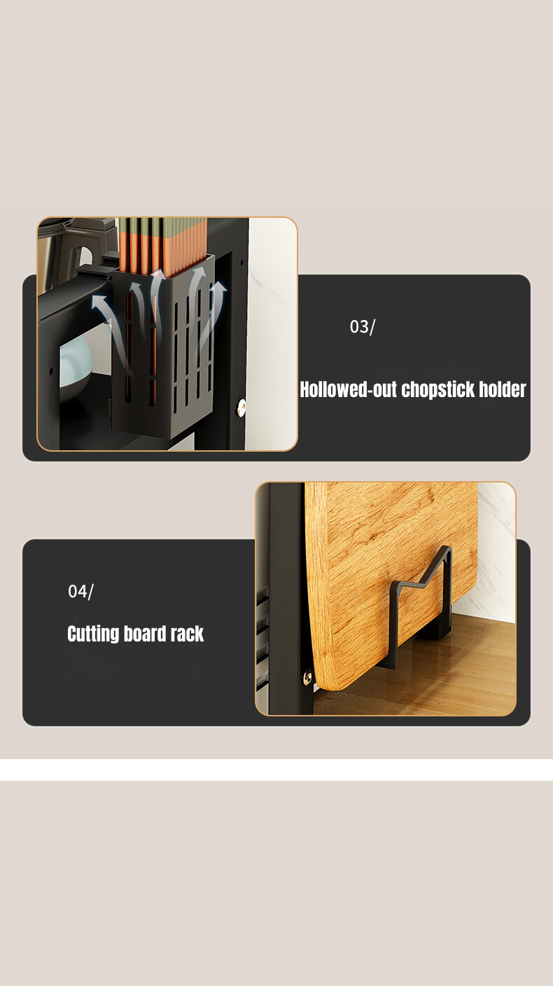 [SG STOCK]Microwave Oven Rack Adjustable 2-Layer Kitchen Storage Shelf ...