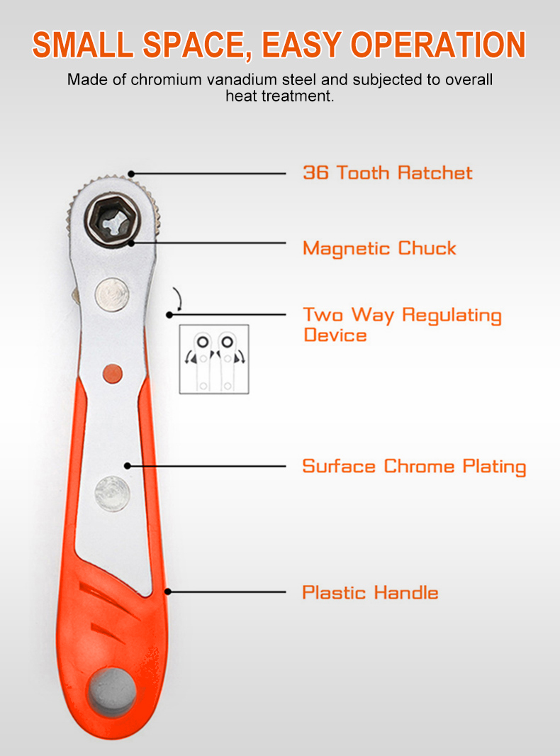 Multifunctional Ratchet Screwdriver - Bidirectional Right Angle ...
