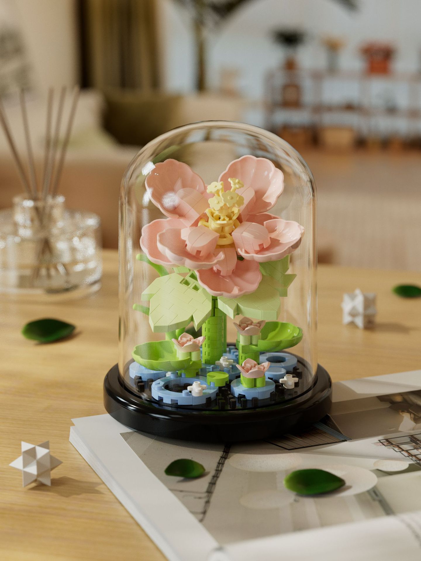 Building Blocks Flower Pot - Lego-Compatible Succulent Rose Sunflower ...