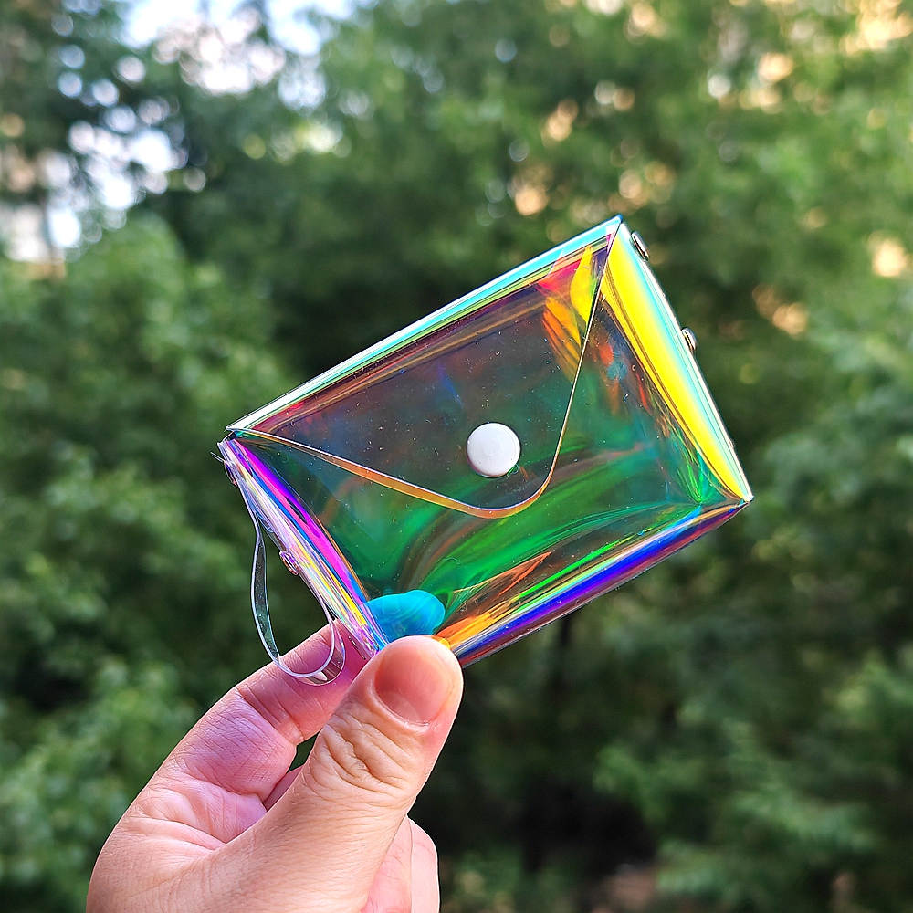 1 Piece Small Transparent Plastic Snap Coin Purse Simple ...