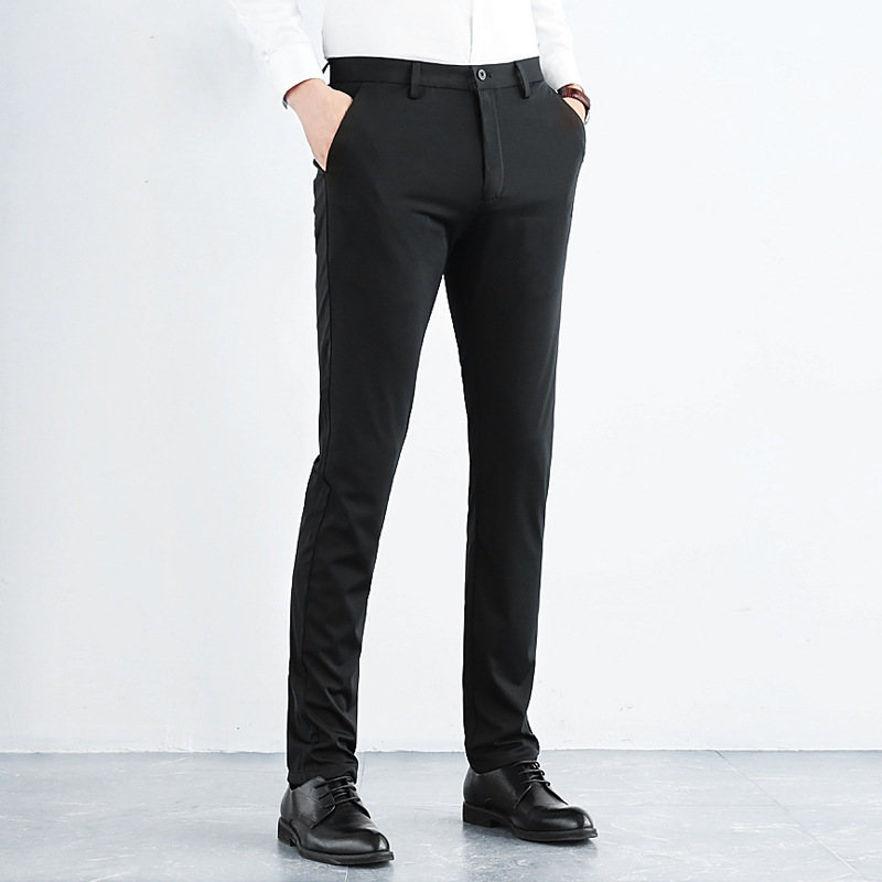 [Local Delivery] Men's Formal Pants Stretchable Slim Fit Business ...