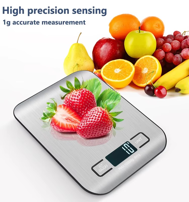 Kitchen Stainless Steel Scales Accurate Digital Scale 10kgX1g Measuring ...