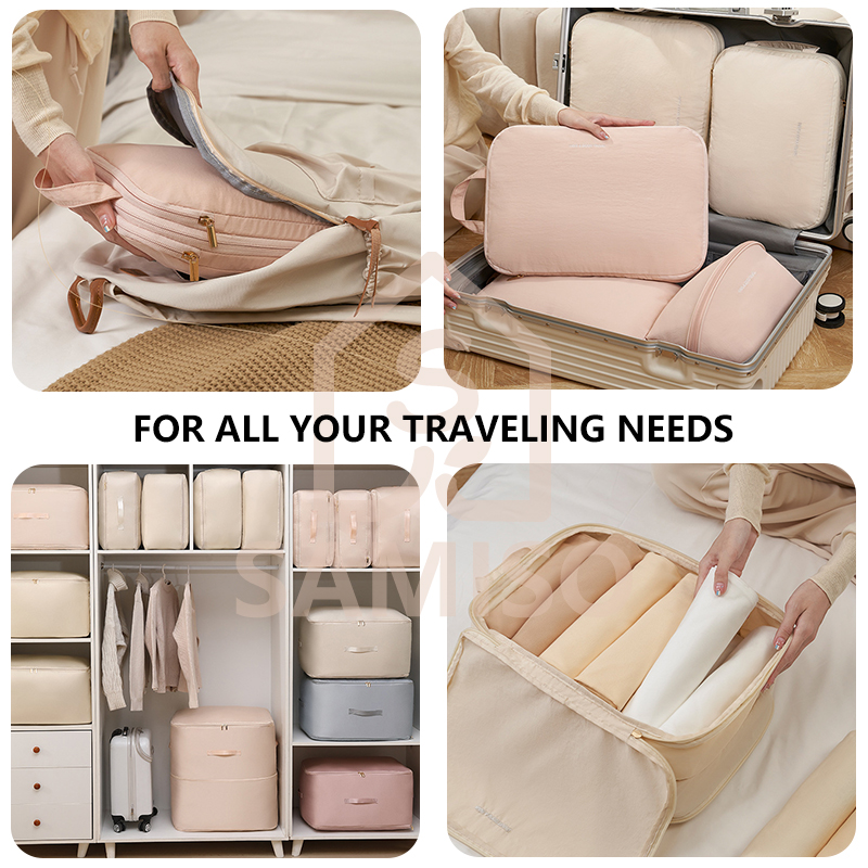 🇸🇬 SG Stock Double Layer Compression Packing Cube, Luggage organizer ...