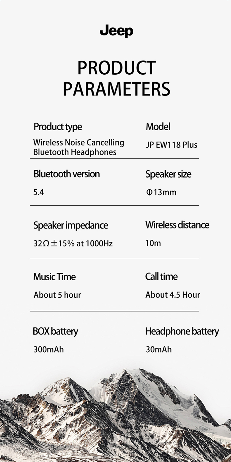 Jeep EW118 Plus Wireless Earphones Bluetooth 5.4 Touch LCD Screen ANC ...