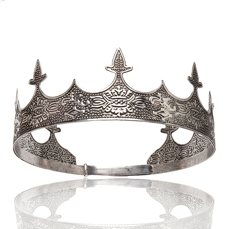 European and American retro men's king crown head plays the role of ...