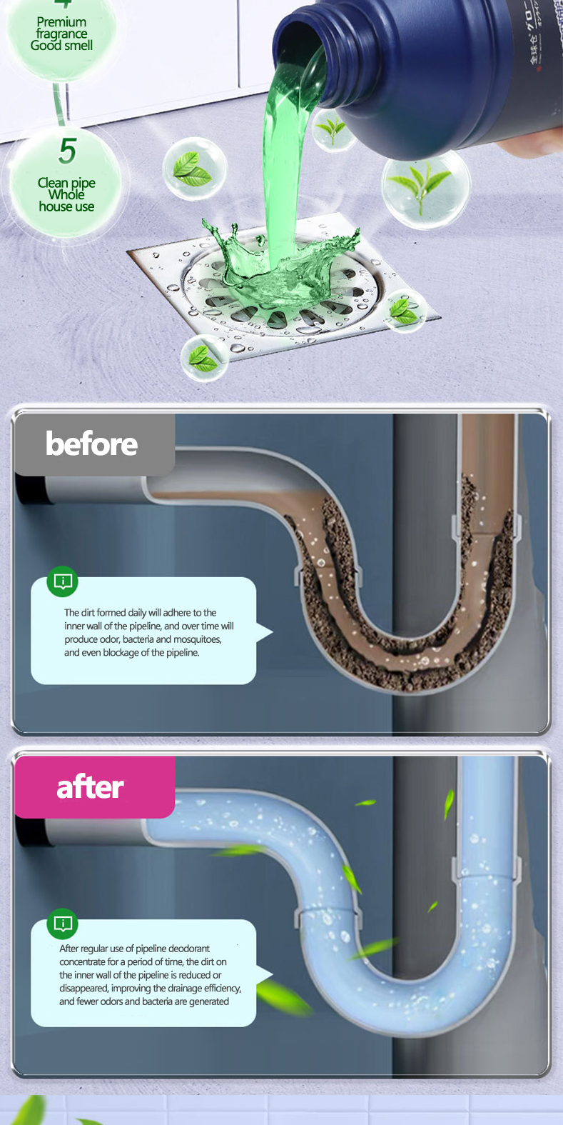 【SG STOCK】Hot in Japan Drain clog remover Sewer Cleaner Clogged drain ...