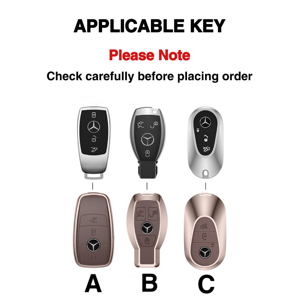 O.G.B Mercedes Aluminum Alloy Car Key Cover Case Key Bag Key Pouch for ...