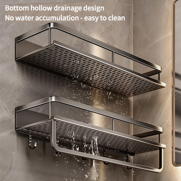 [SG Stock] NO Drill Bathroom Shelf Rack Stainless Steel Toilet Rack ...