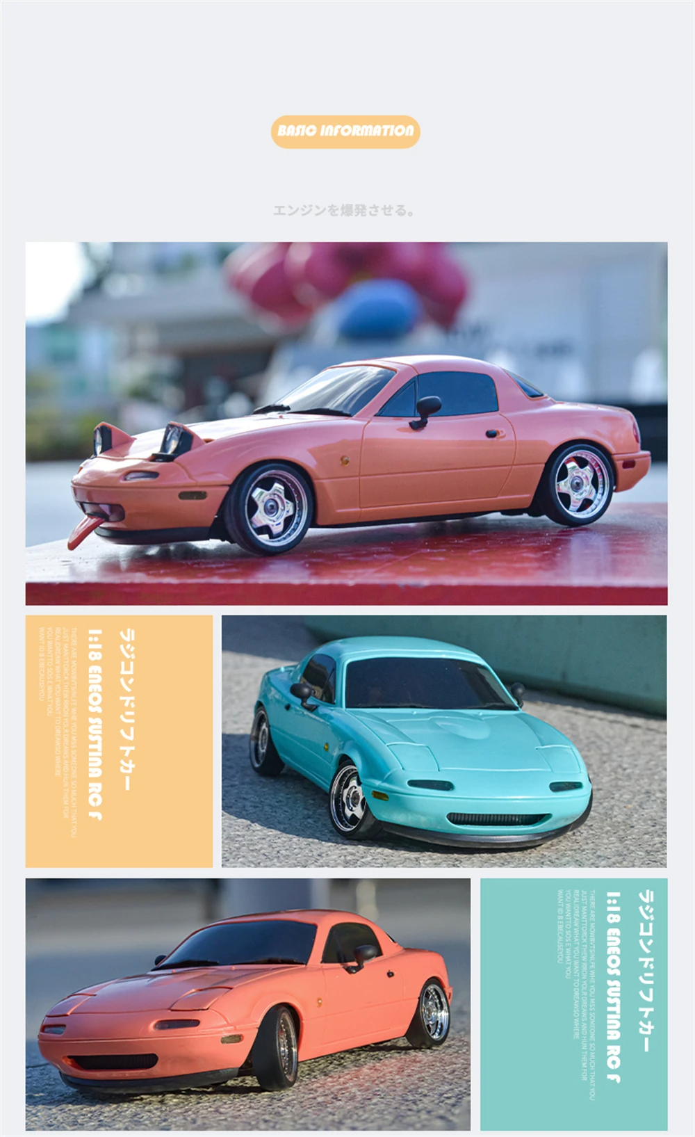 LDRC LD1804 1804 1/18 RC Car 2.4G 2WD ESP Full-Scale LED Lights with ...