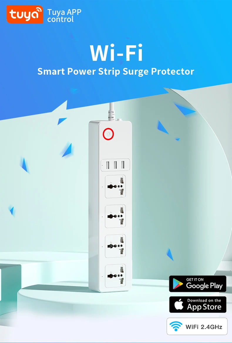 Smart Power Strip WiFi Plug - Smart Outlets Smart Extension Lead 1.8m ...