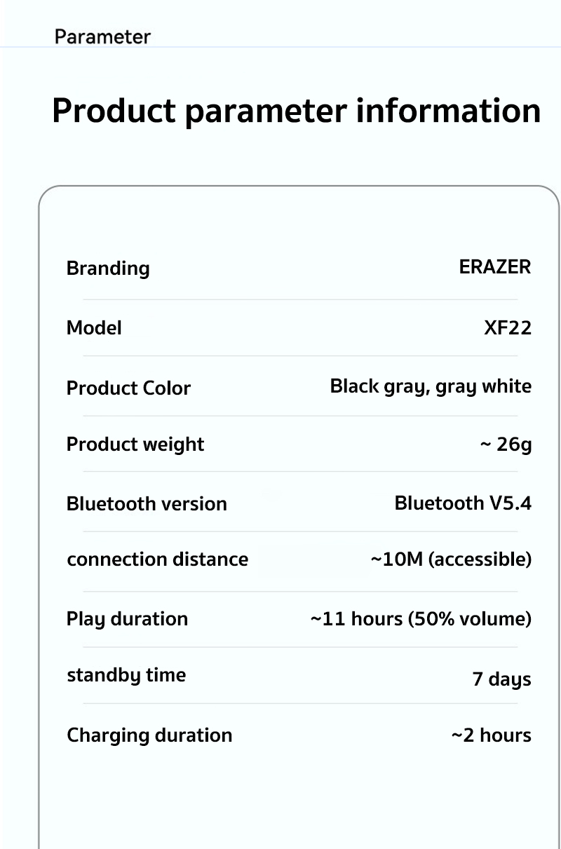 Lenovo ERAZER XF22 Wireless Earbuds Bone Conduction Bluetooth 5.4 ...