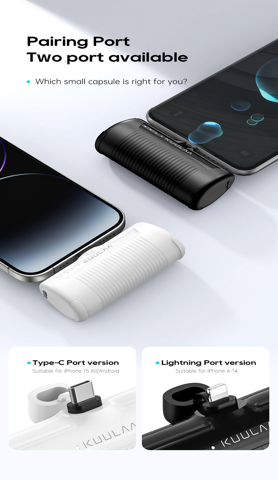 KUULAA Mini PD12W Powerbank 4500mah Portable External battery Fast ...