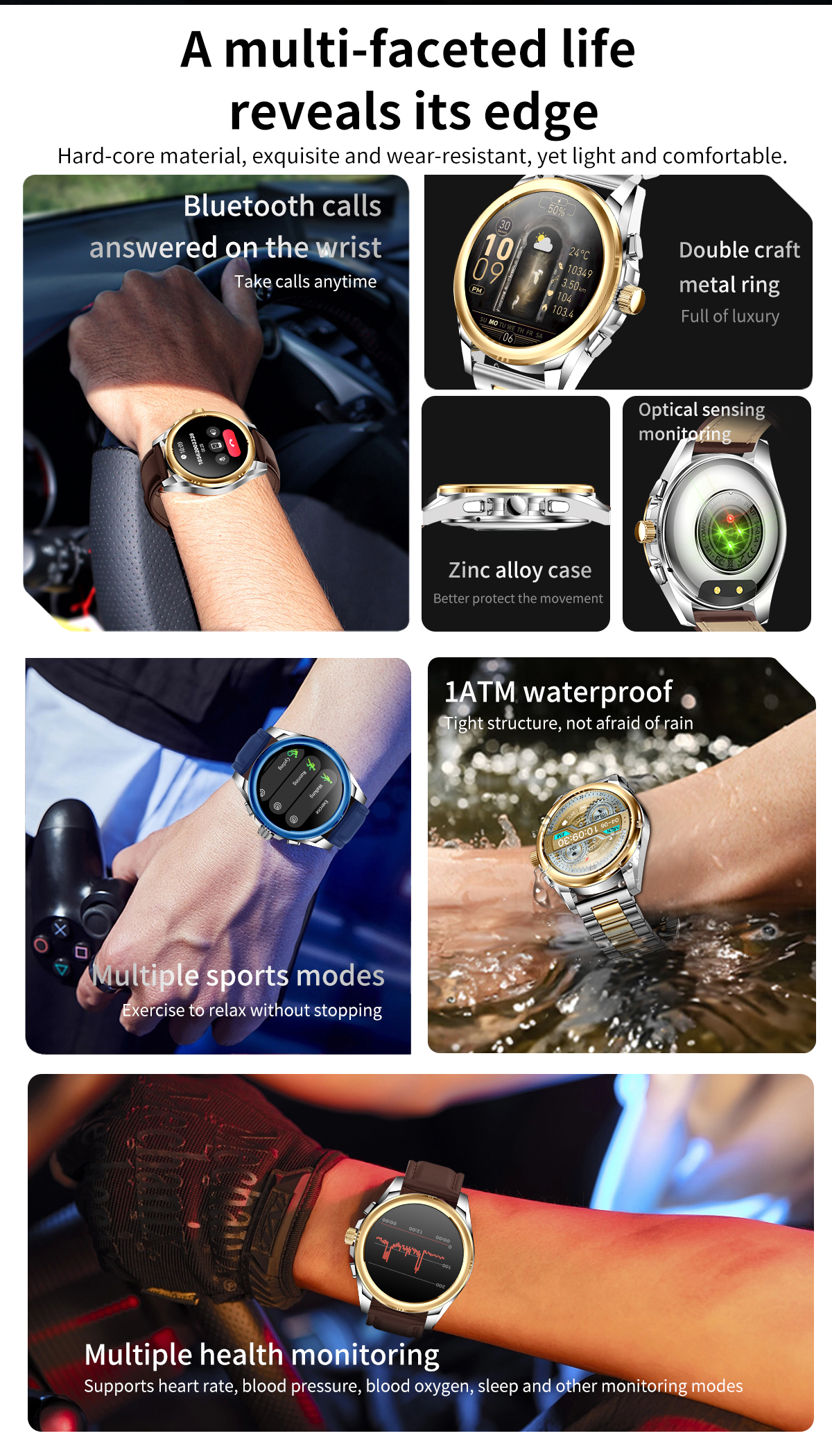 KC83 Smart Watch 1.43inch Amoled HD Screen Bluetooth Call Music Player ...