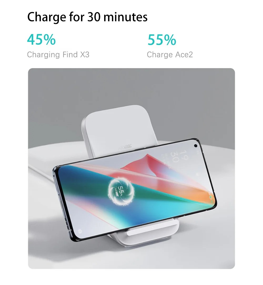Original OPPO AirVOOC 45W Wireless Charger For OPPO Find X3 Pro Ace2 ...