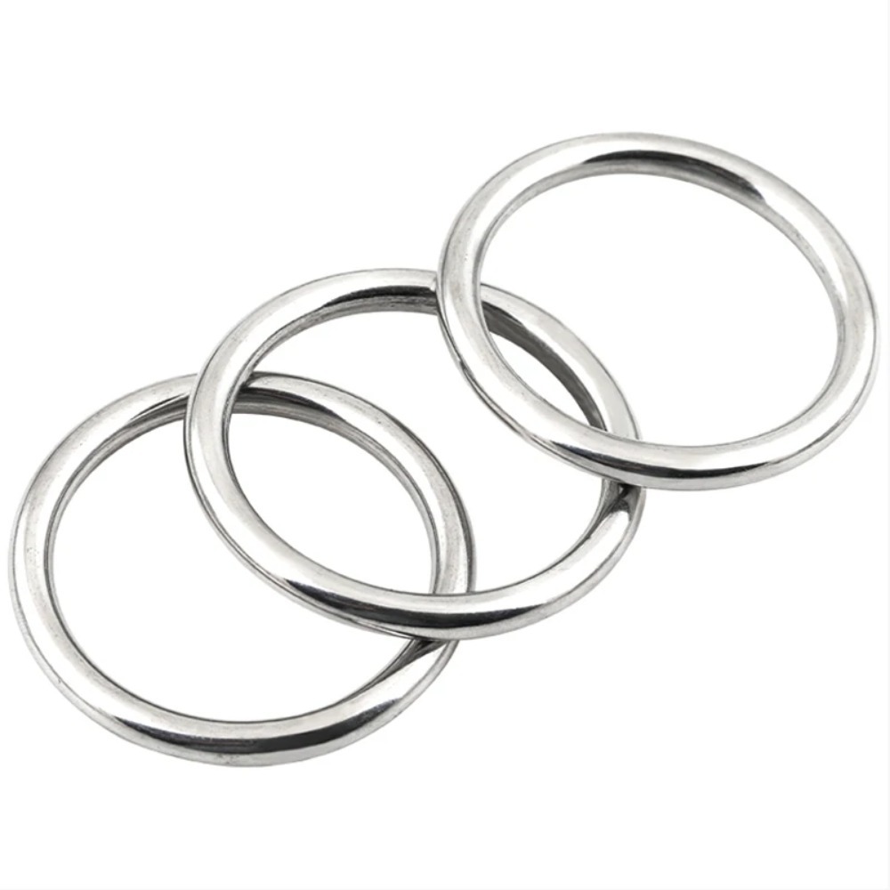 BACKSTREET 304 Stainless Steel Round Ring Welded O-Rings 2pcs | Shopee ...