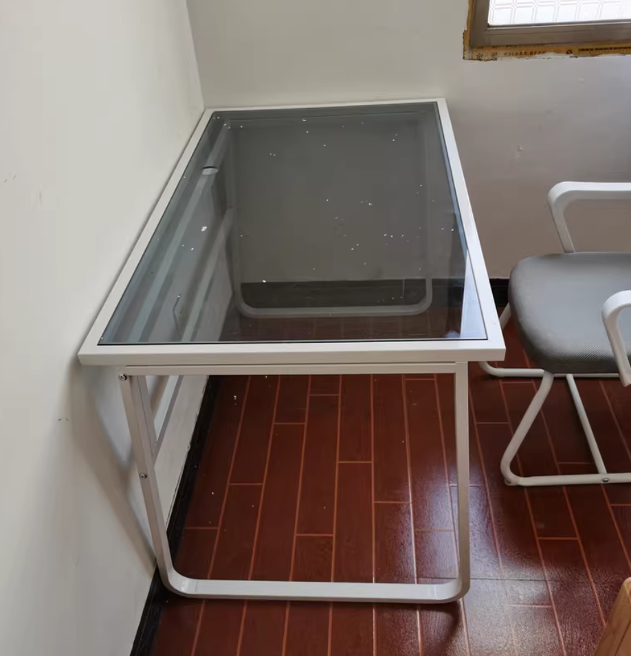 Quality Tempered Glass Study Table Computer Desk For Home Office Table ...