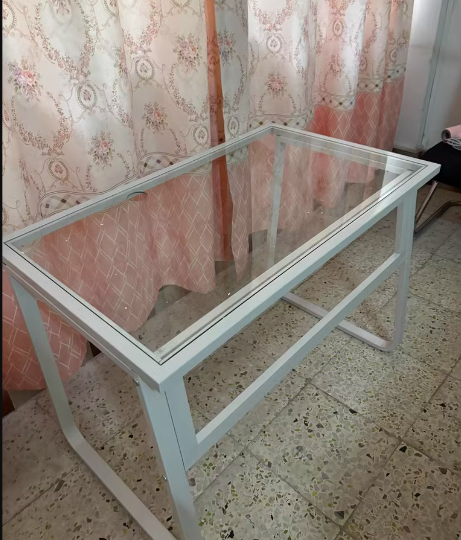 Quality Tempered Glass Study Table Computer Desk For Home Office Table ...