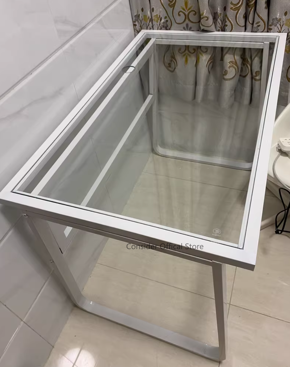 Quality Tempered Glass Study Table Computer Desk For Home Office Table ...