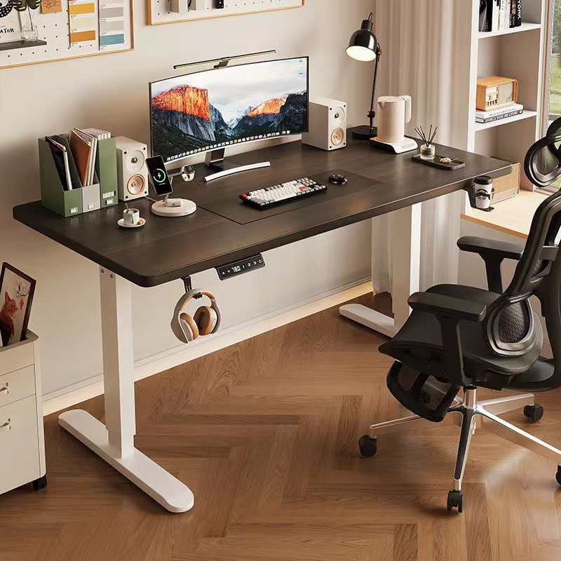 Height Adjustable Table Electric Lifting Computer Table Home Study ...