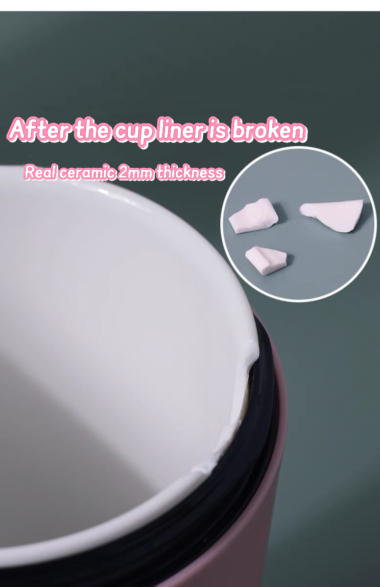 【LUCKY】 Ceramic Thermos Cup ins Style Vacuum Coffee Mug Tumbler With ...