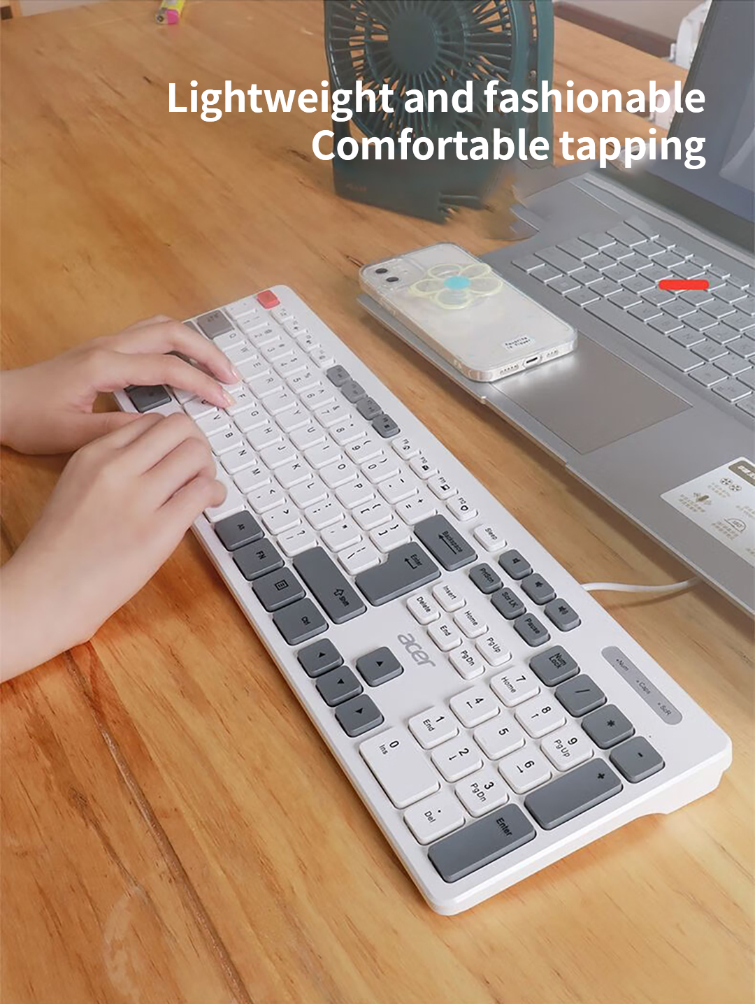 Acer OAK920 Wireless Keyboard And Mouse Set 2.4G Connection Light Tone ...