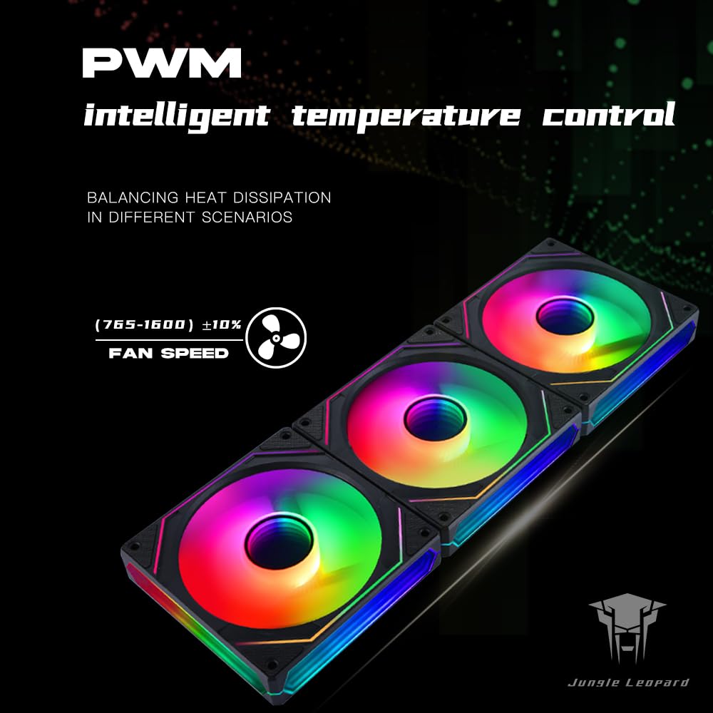 Computer Chassis Fan 12cm ARGB 4 Pin PWM Quiet Cooling Fan 5V 3pin ...