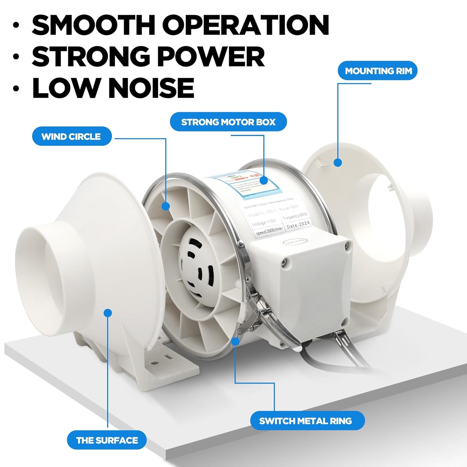 exhaust fan 4"6"8" Home Silent Inline Ventilation Exhaust Fan Air Clean ...