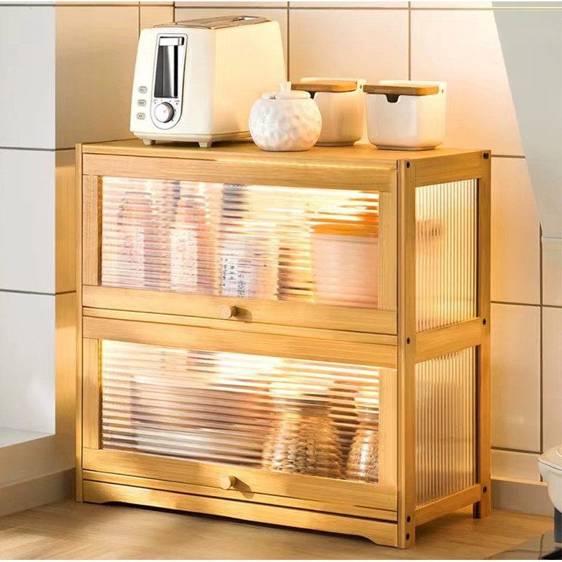 Kitchen Shelf Cup Storage Shelf Table Top Cabinet Small Storage Cabinet ...