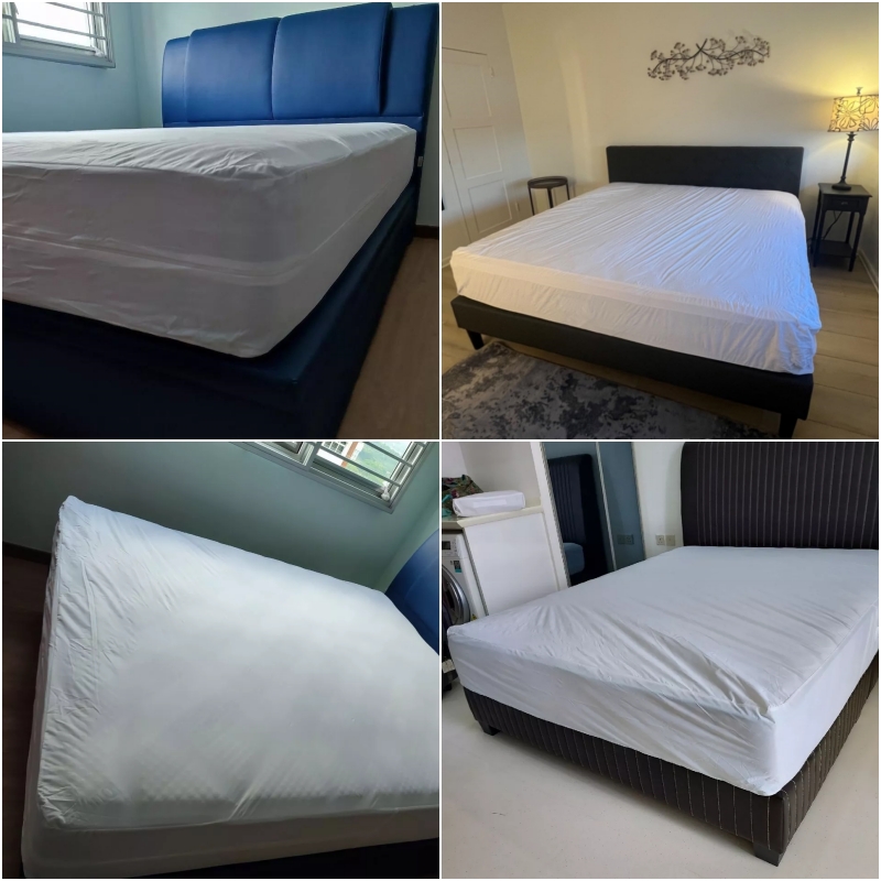 6-Sides Fully Enclosed Waterproof Mattress Cover with Zipper Waterproof ...