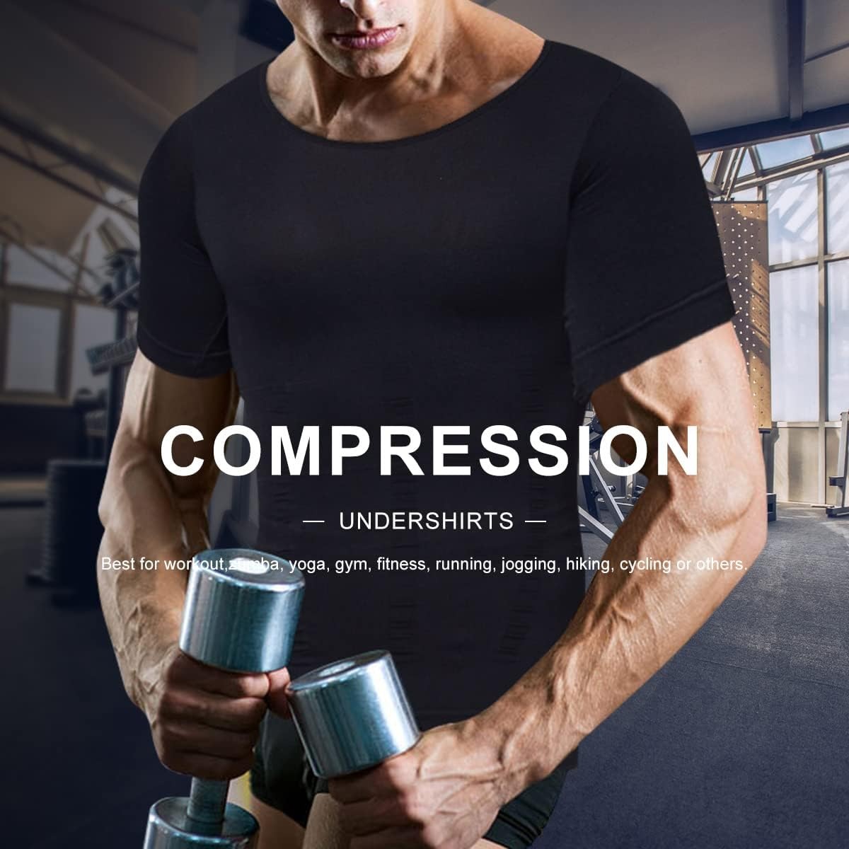 【M-3XL】Men Slimming Body Shaper Gynecomastia Vest Shirt Compression ...
