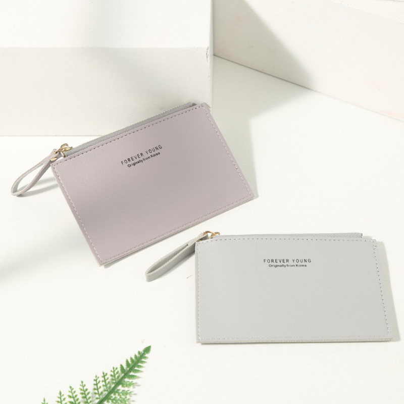 Solid color mini creative card holder holiday gift women's wallet ...