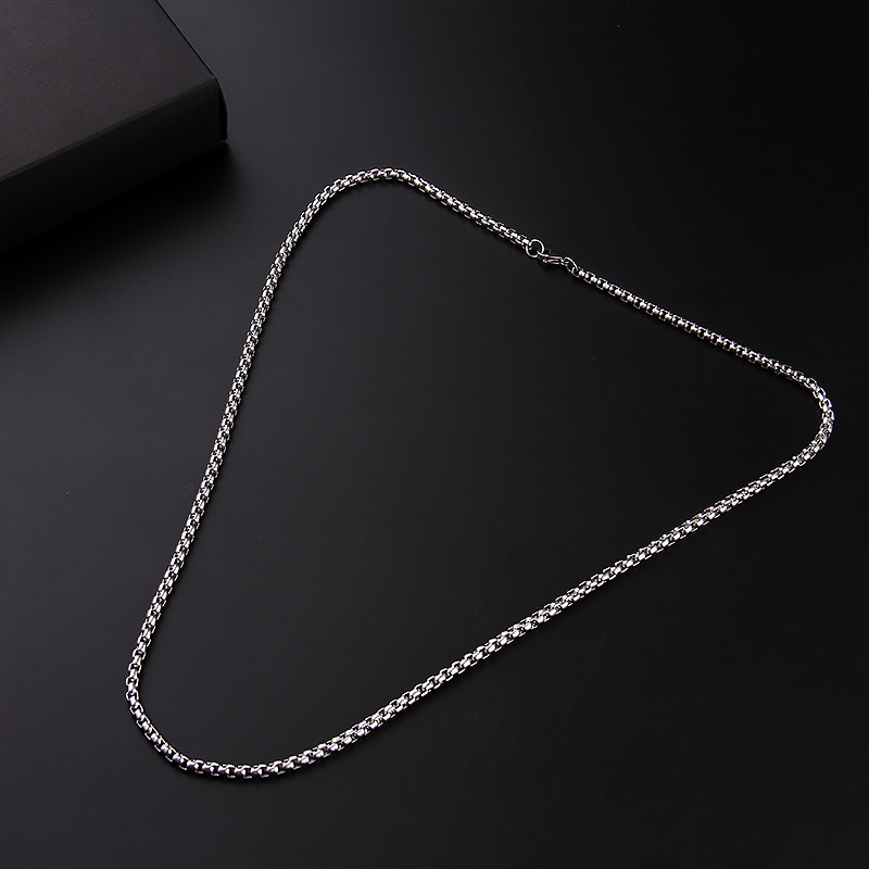 Men's minimalist and personalized titanium steel necklace, men's single ...