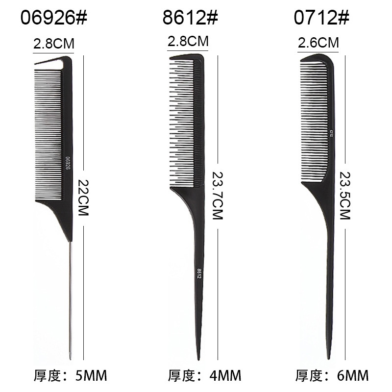 Plastic Pointed Tail Comb Dense Teeth Styling Makeup Partition Comb ...