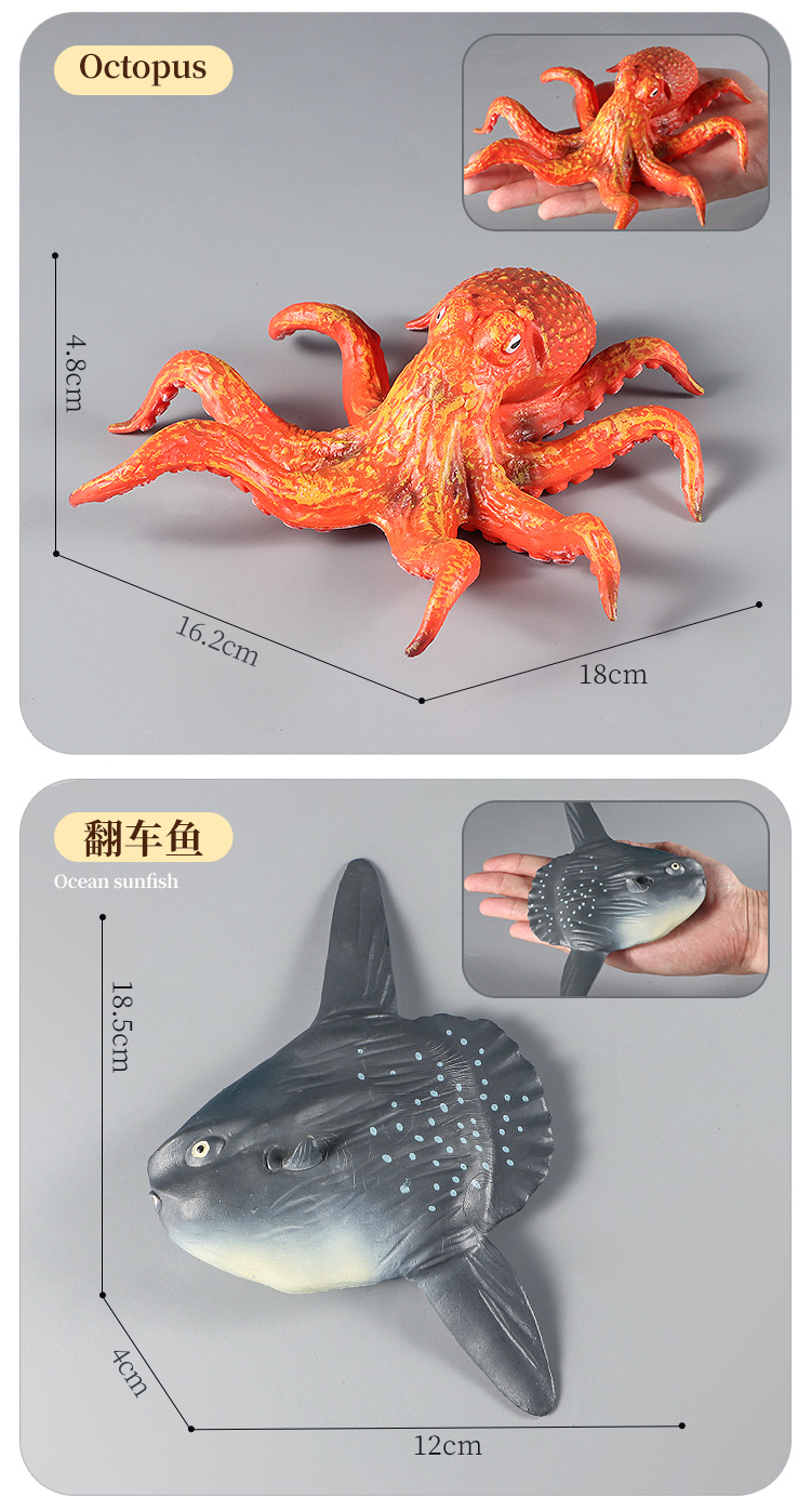 Sea Life Underwater World Whale Shark Octopus Penguin Action Figure ...