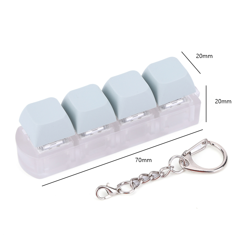 Keyboard Keychain Fidget Keyboard Toy Button Keycap Decompression Toys ...