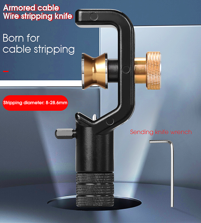 Armored cable stripper longitudinal transverse cable opener ...