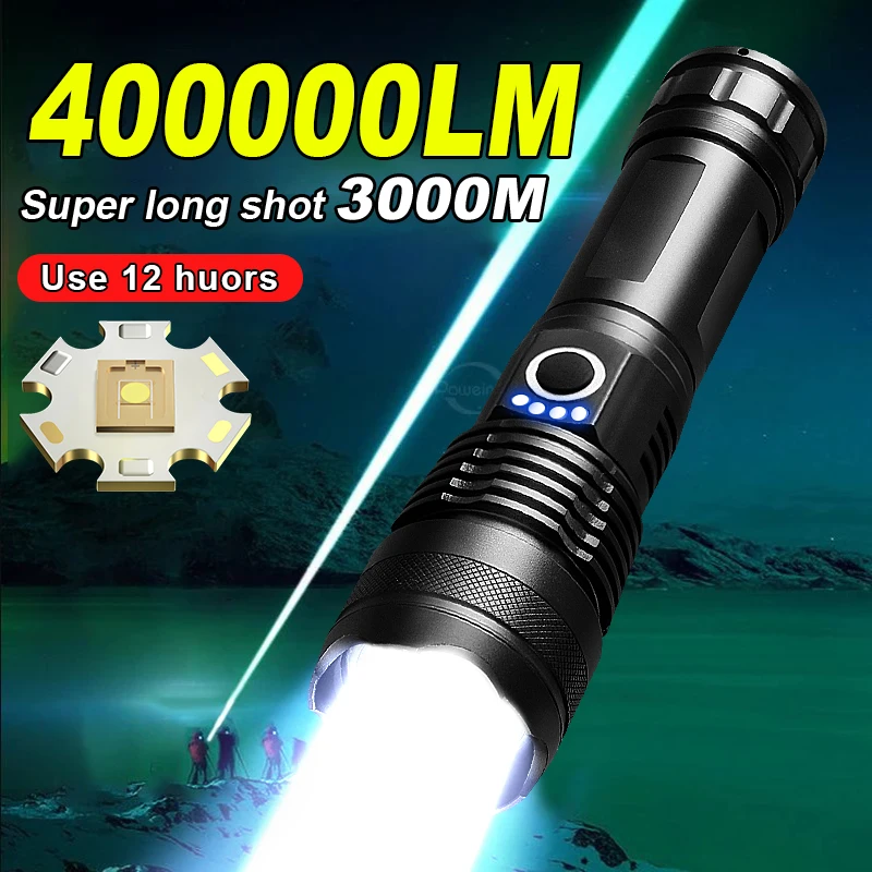 [SG Stock] XHP360 Super Bright Flashlight Long Shot White Laser Torch ...