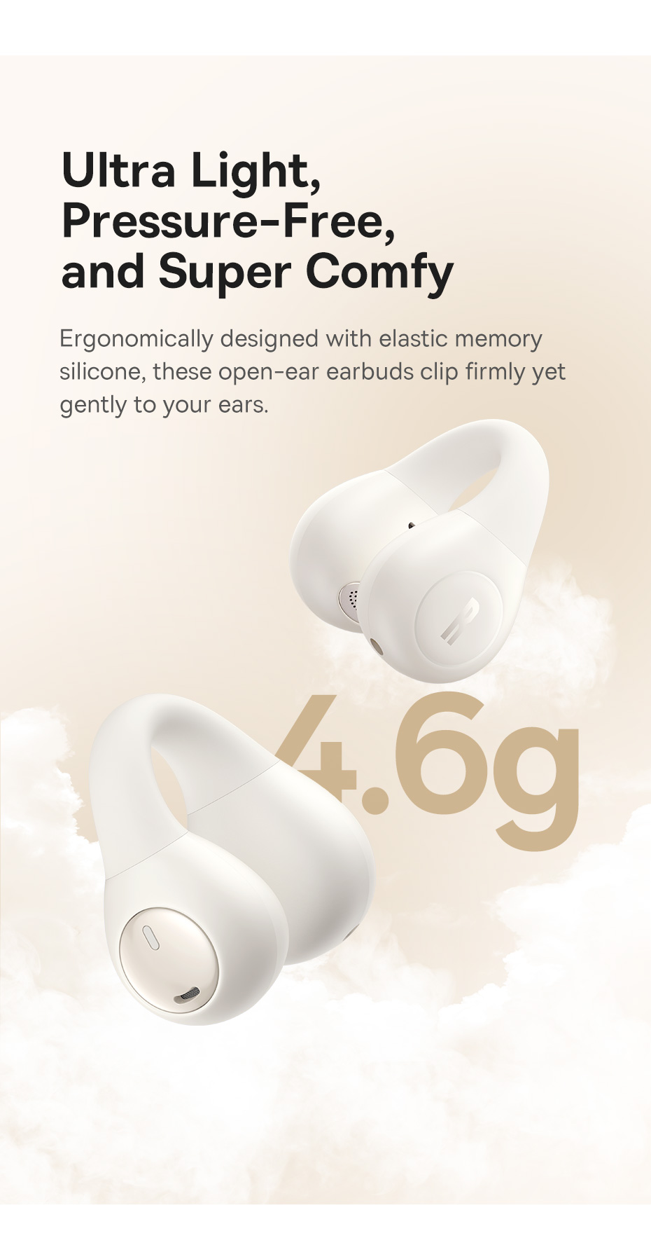 Baseus Bass 15 Clip Open-Ear TWS Hook Earbuds Wireless Earphone ...