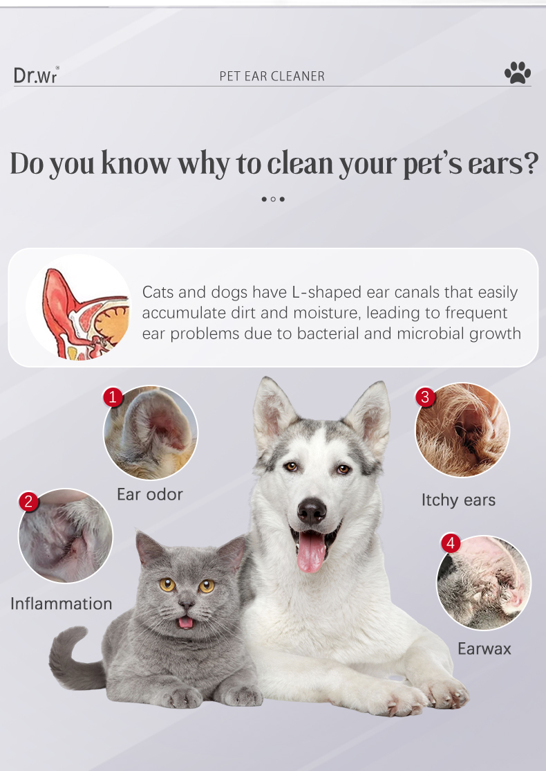 Pet Ear Cleaner - Ear cleaning solution For dogs and cats - Ear Drops ...