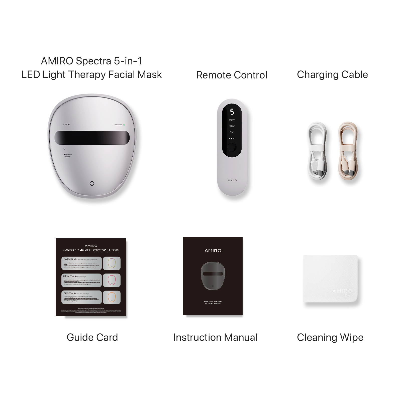 [NEW ARRIVAL]AMIRO Spectra 5-in-1 LED Light Therapy Facial Mask | Shopee Singapore
