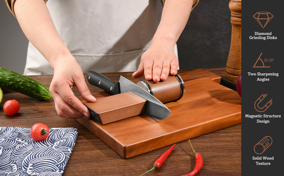 Rolling Knife Sharpener Kit for Straight Edge, Roller Knife Sharpening ...
